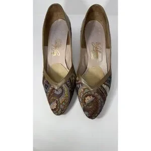 Johansen | Shoes | Vintage 5 Johansen 1960s Tapestry Heels Pumps | Poshmark